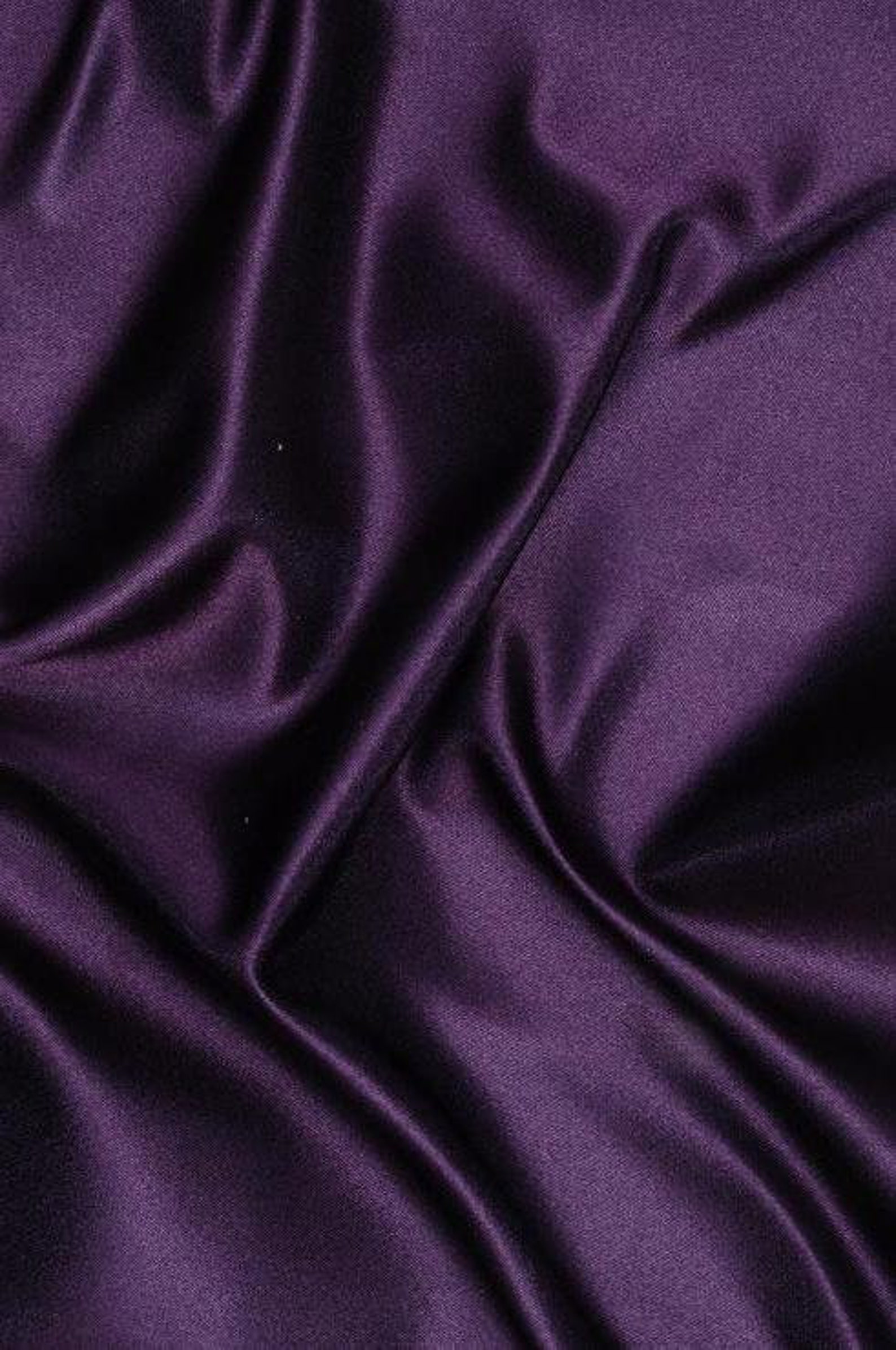 Dark Plum Purple Double Face Duchess Satin Fabric - Etsy