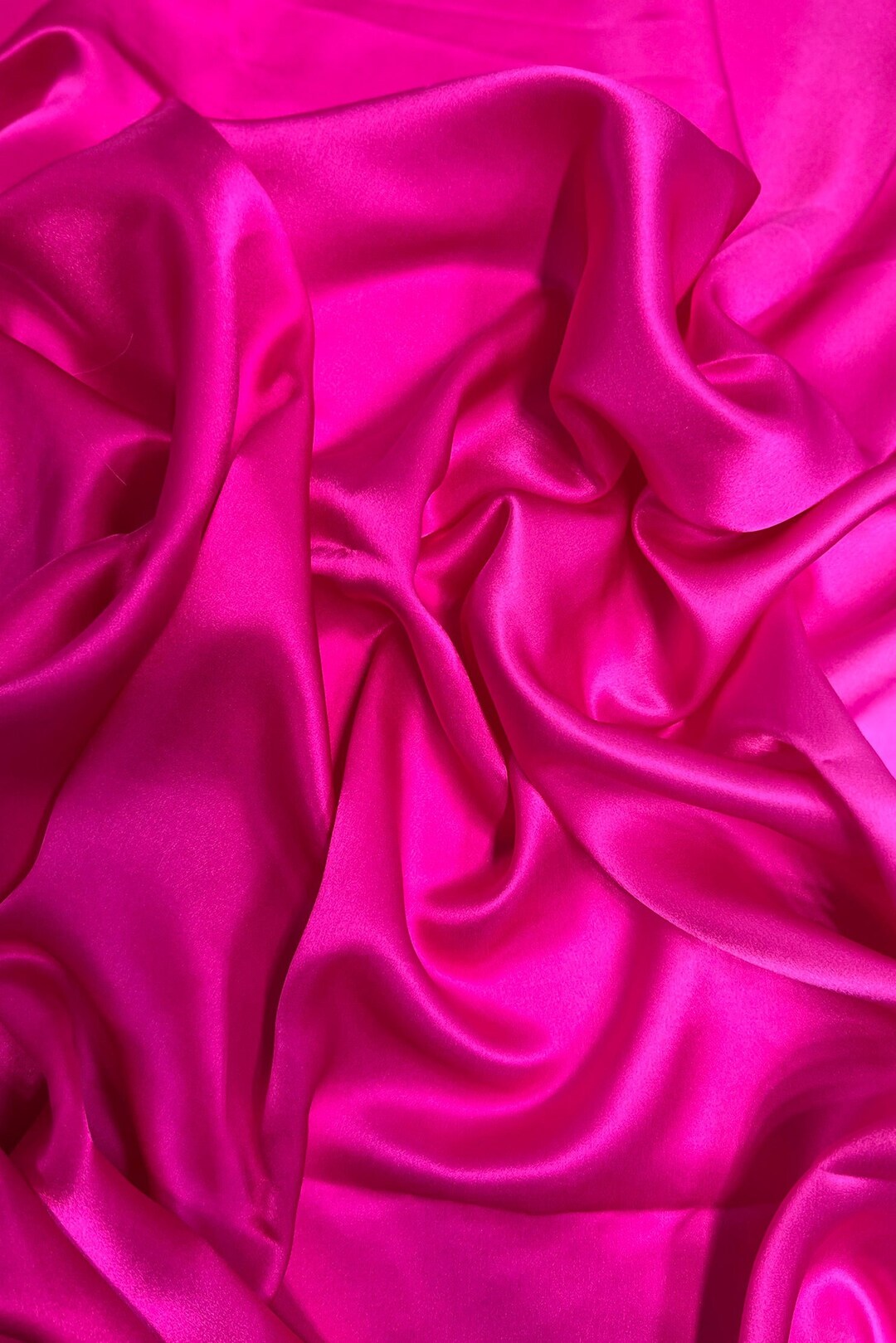 Super Pink/fuschia Satin Crepe - Etsy