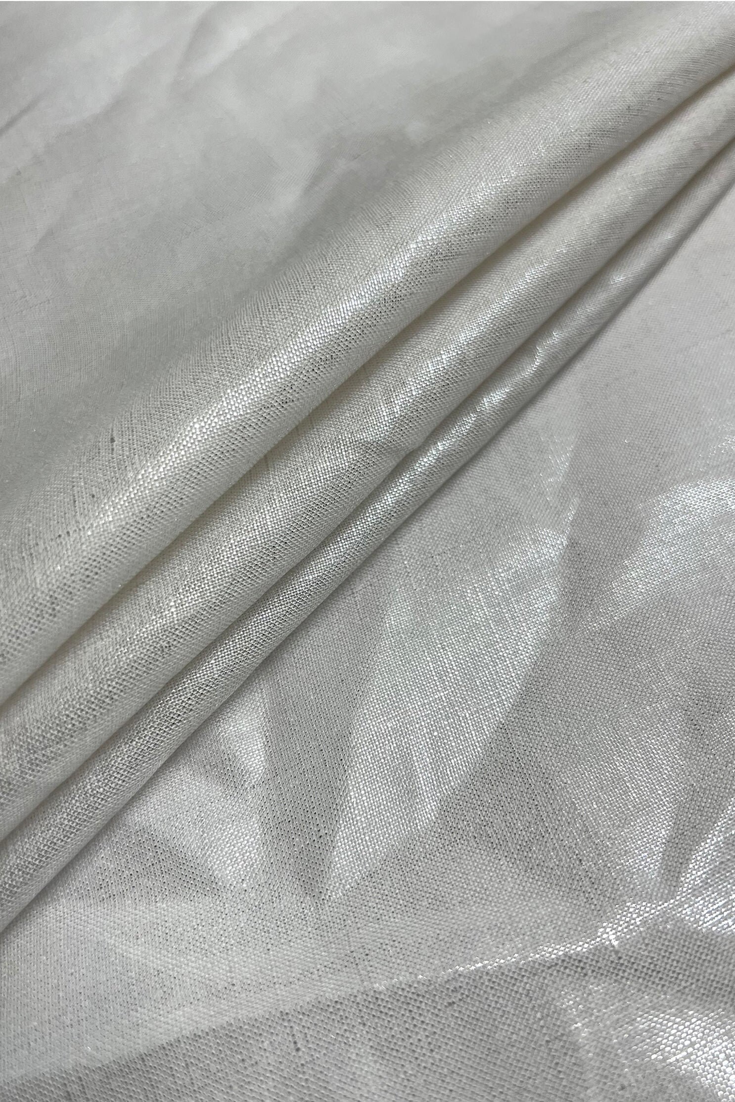Offwhite Metallic Linen - Etsy