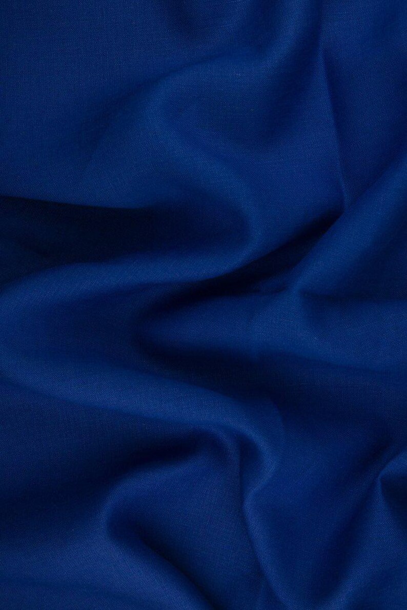 Royal Blue Medium Weight Linen Fabric - Etsy