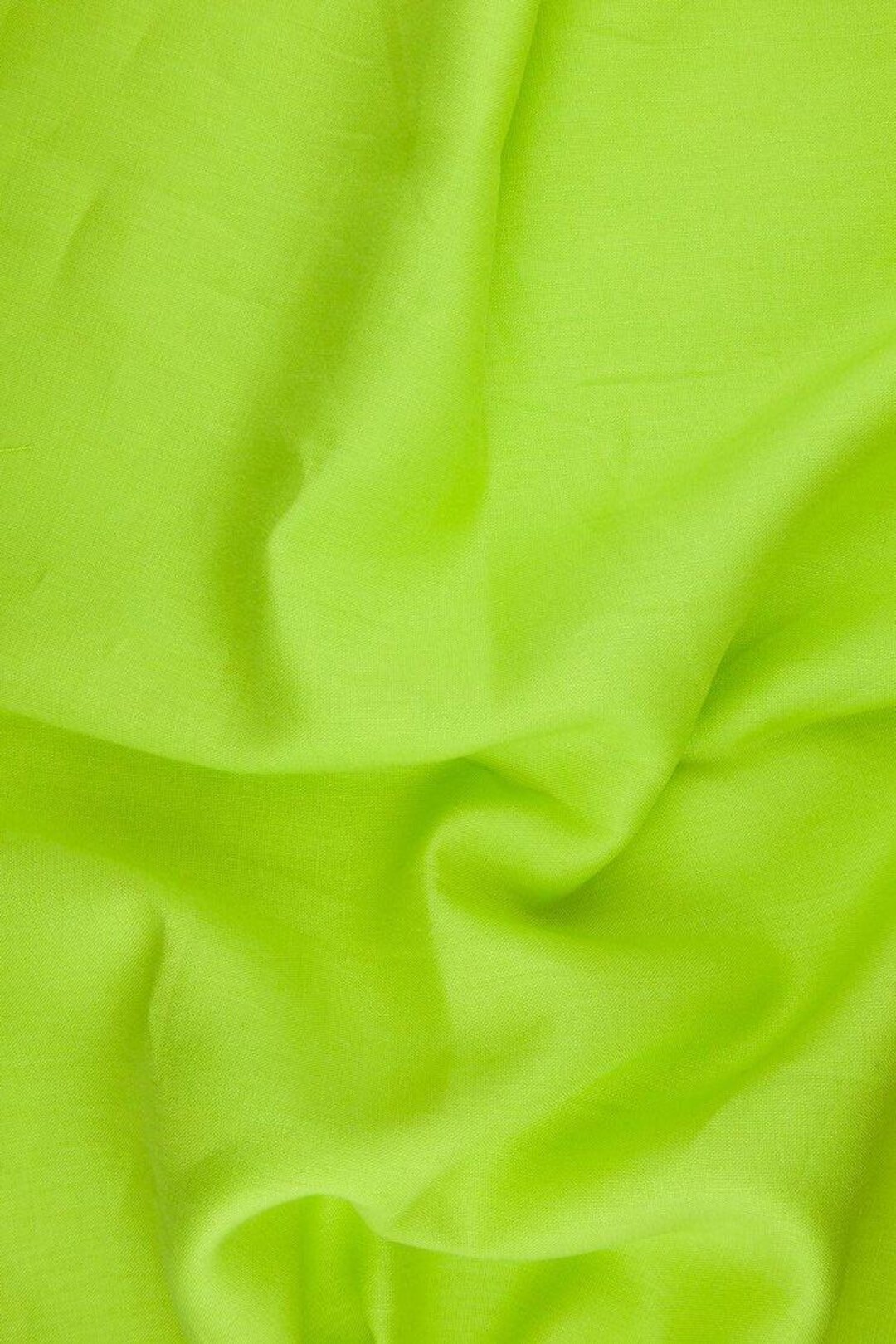 Neon Green Medium Weight Linen Fabric - Etsy