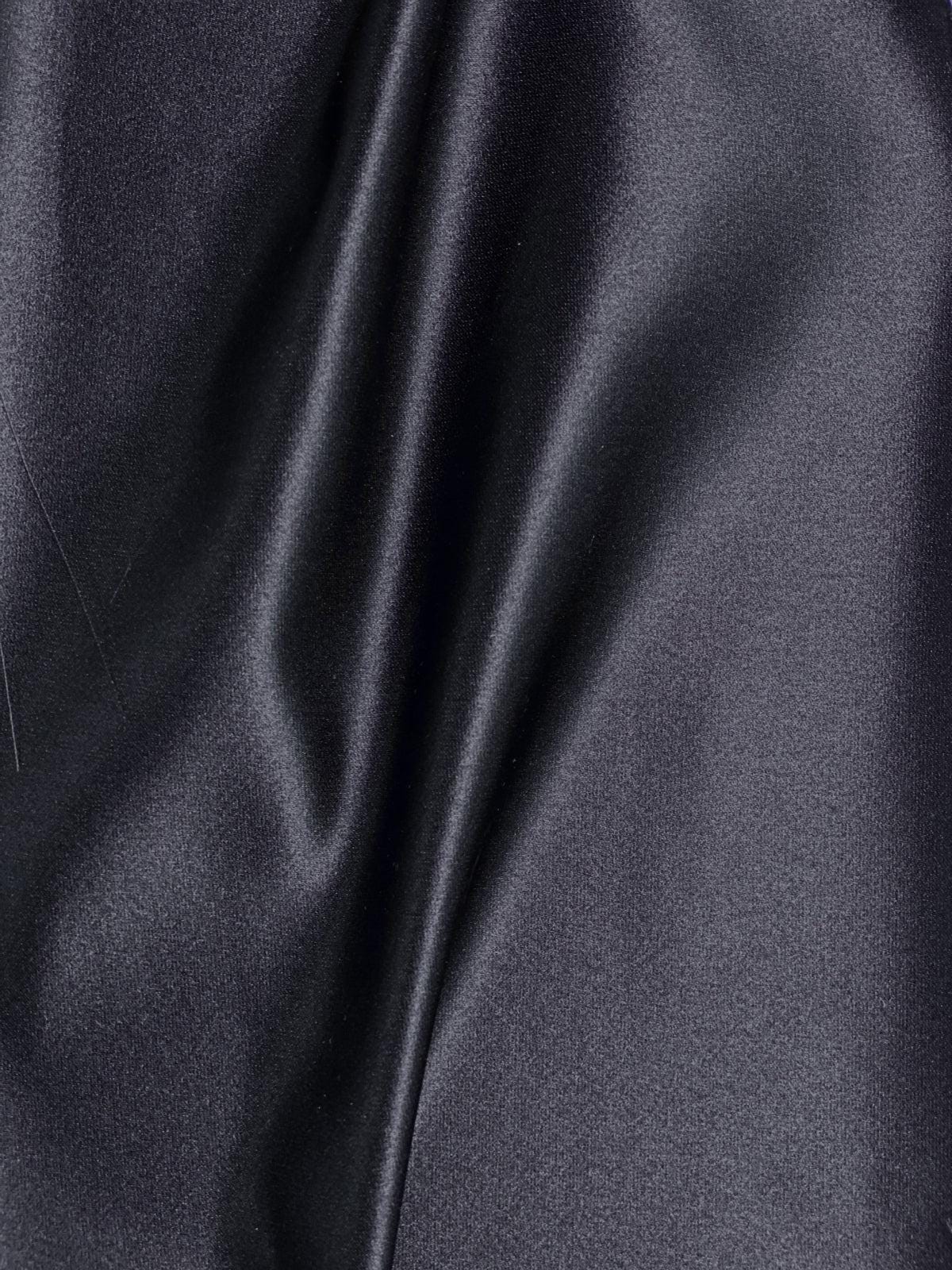 Black Italian Satin Faille Fabric - Etsy