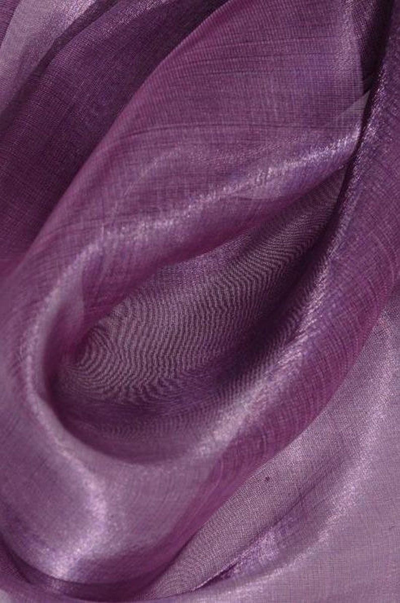 Deep Lavender Metallic Organza Fabric - Etsy