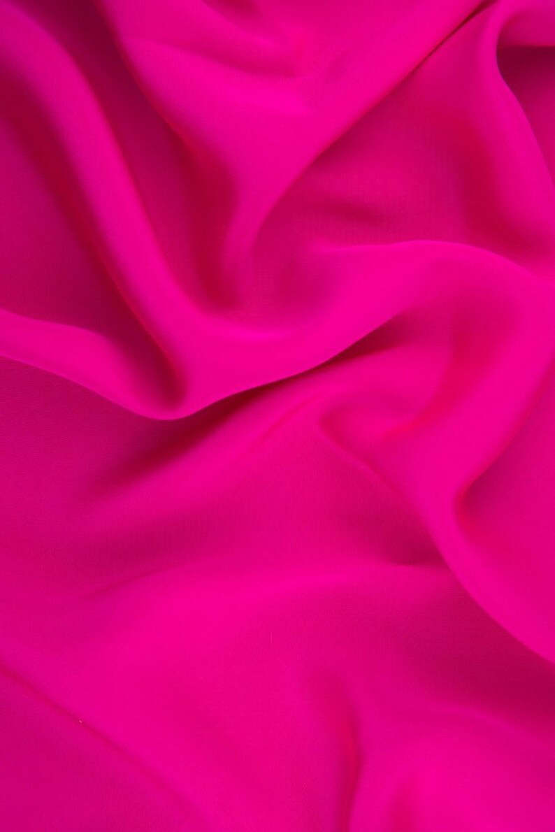 Shocking Pink Silk 4-ply Crepe Fabric - Etsy
