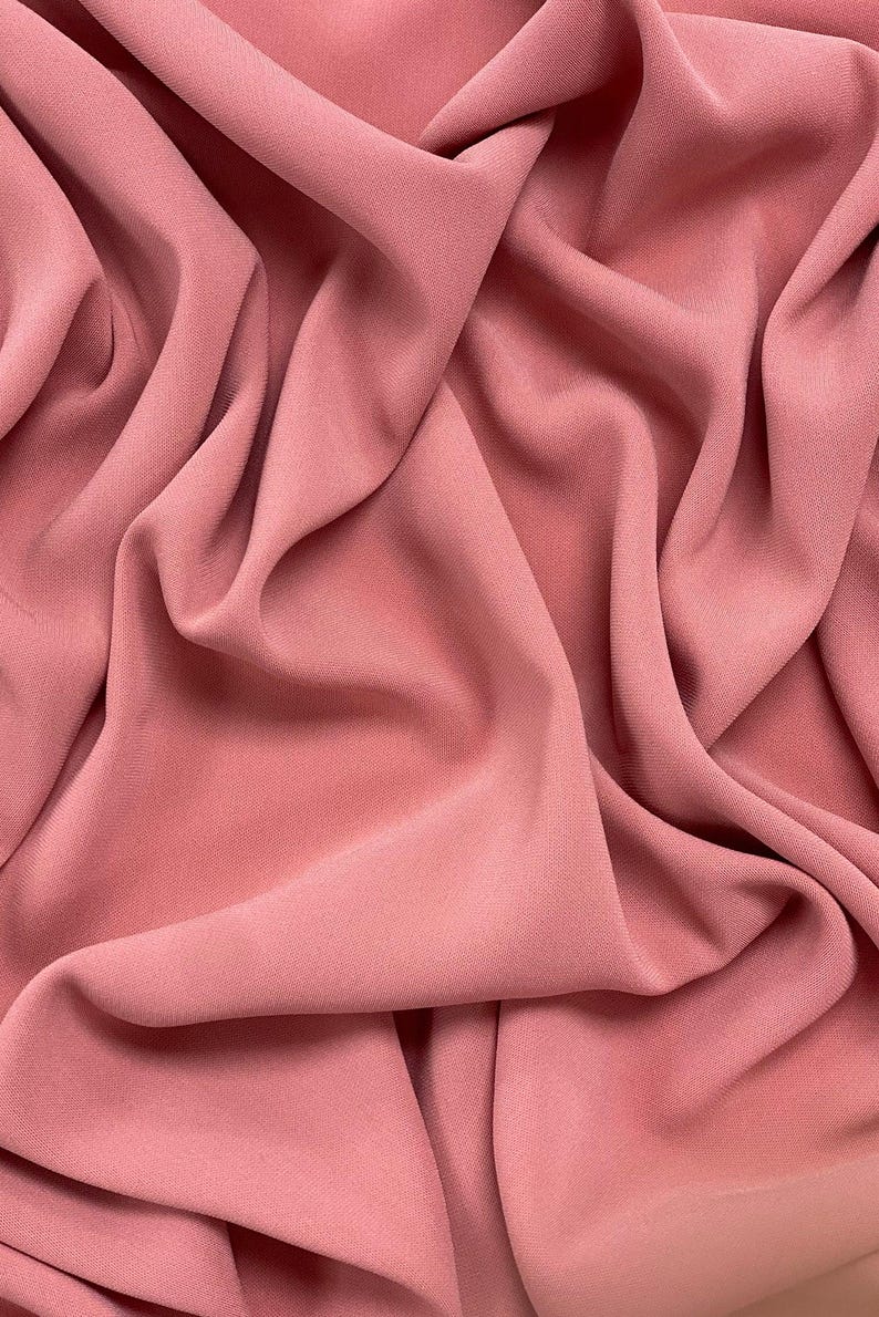Salmon Blush Triacetate Lightweight Matte Crepe - Etsy