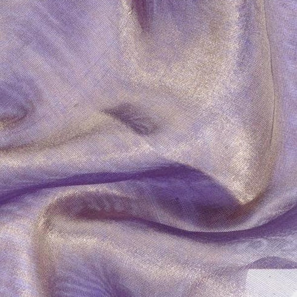 Purple Gold Metallic Organza Fabric - Etsy