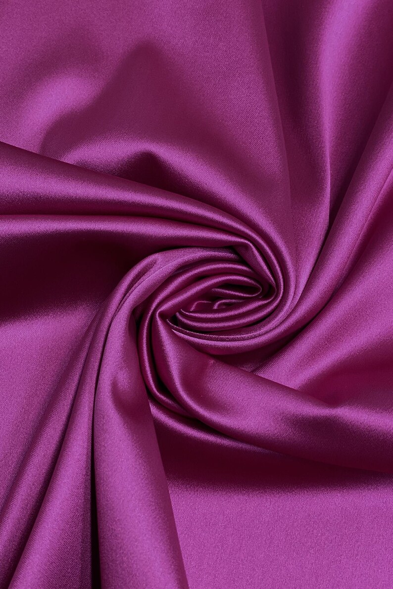 Raspberry Italian Stretch Satin Fabric - Etsy