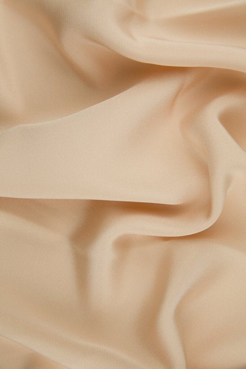 Cream Tan Silk 4-ply Crepe Fabric - Etsy