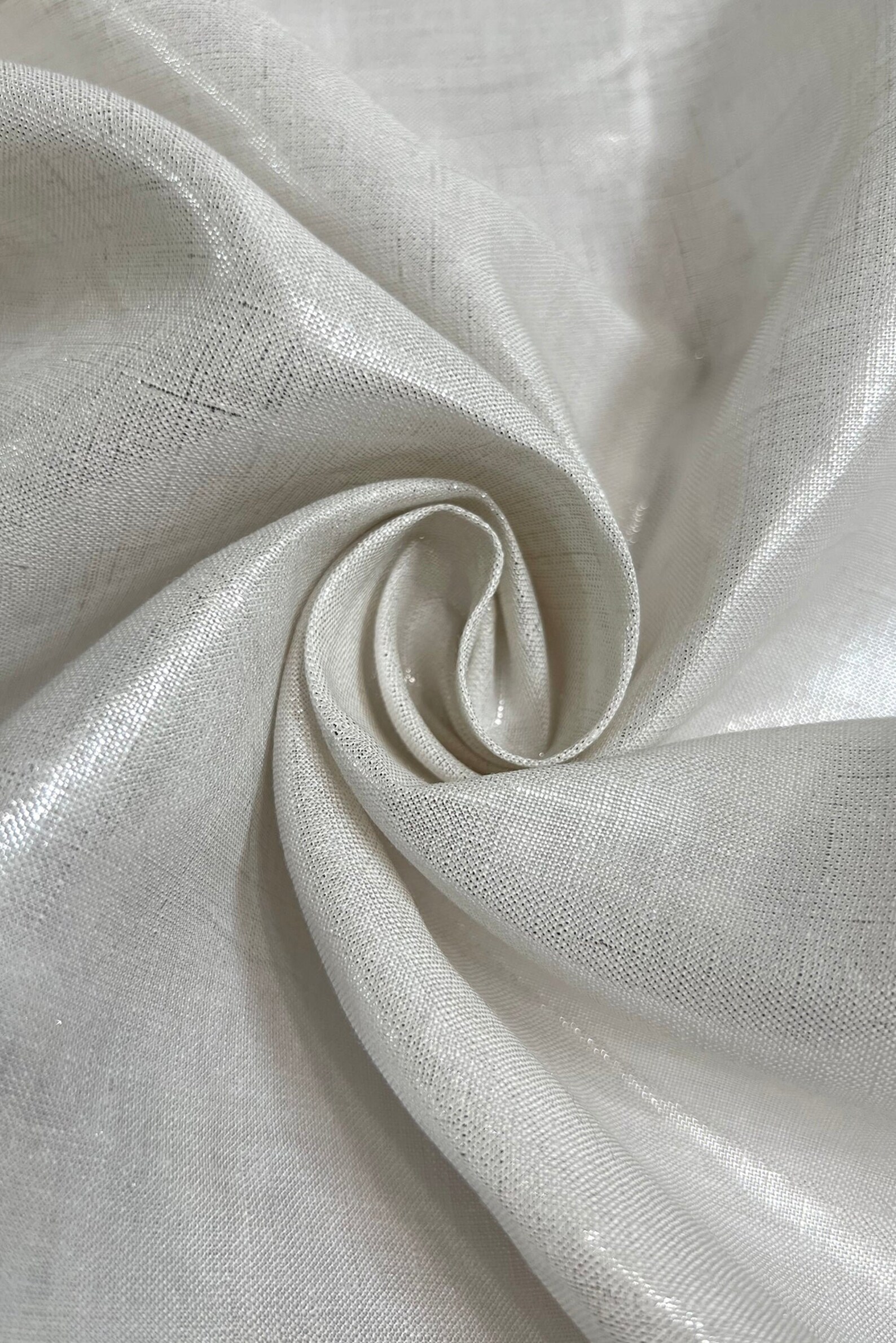Offwhite Metallic Linen - Etsy