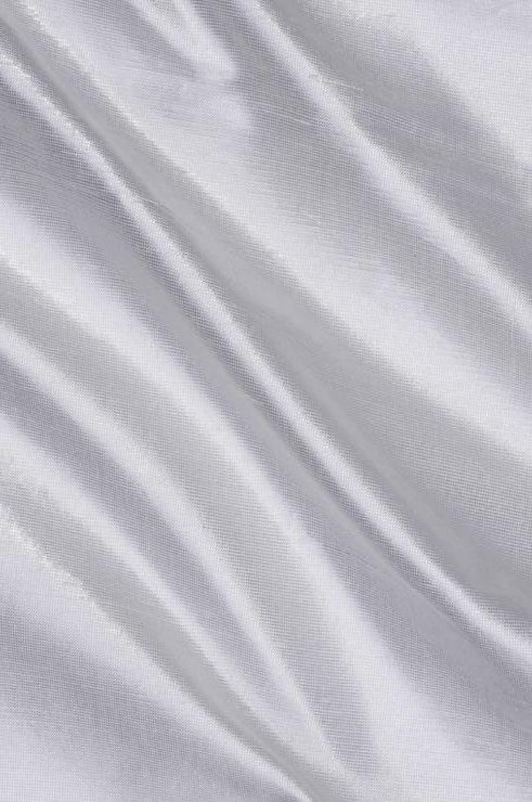 Silver Metallic Shantung Silk Fabric - Etsy