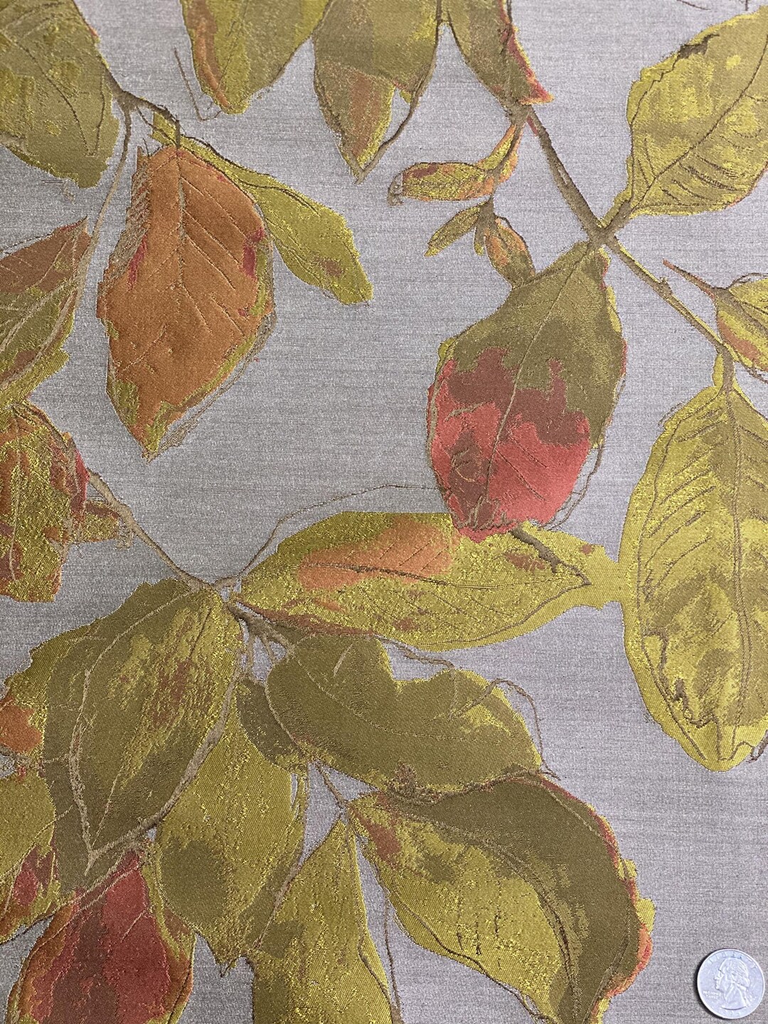 Autumn Leaf Blended Silk Novelties SMH-68 Fabric - Etsy