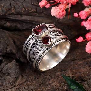 Oxidized Silver Ring - Etsy