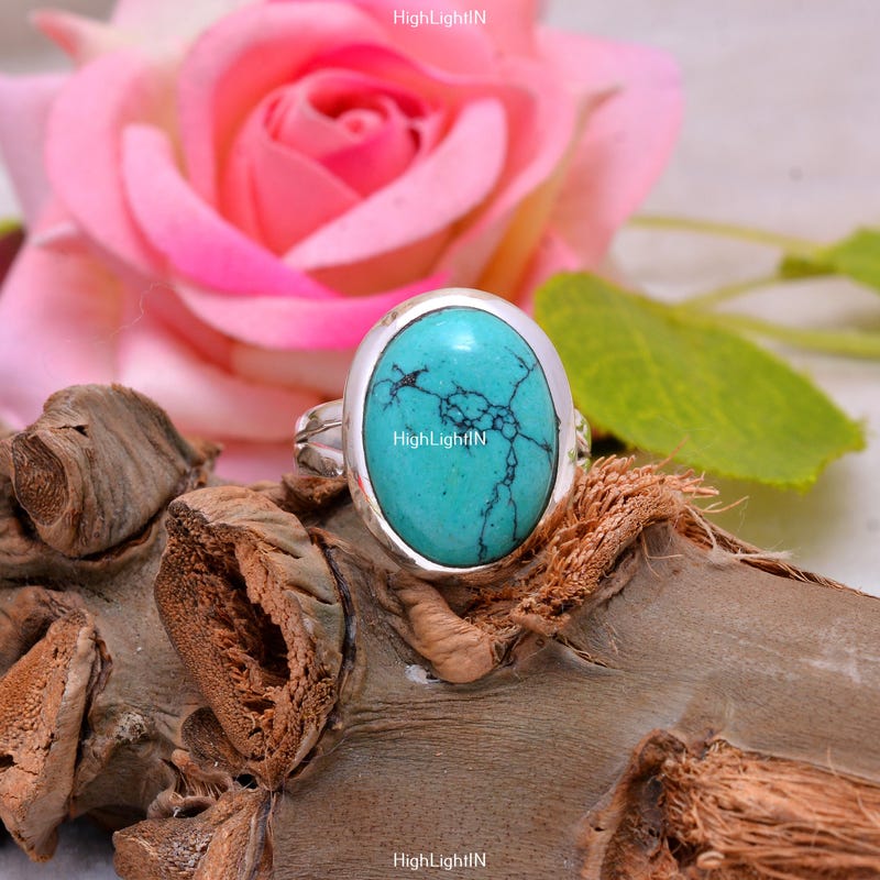 Turquoise Silver Ring - Etsy