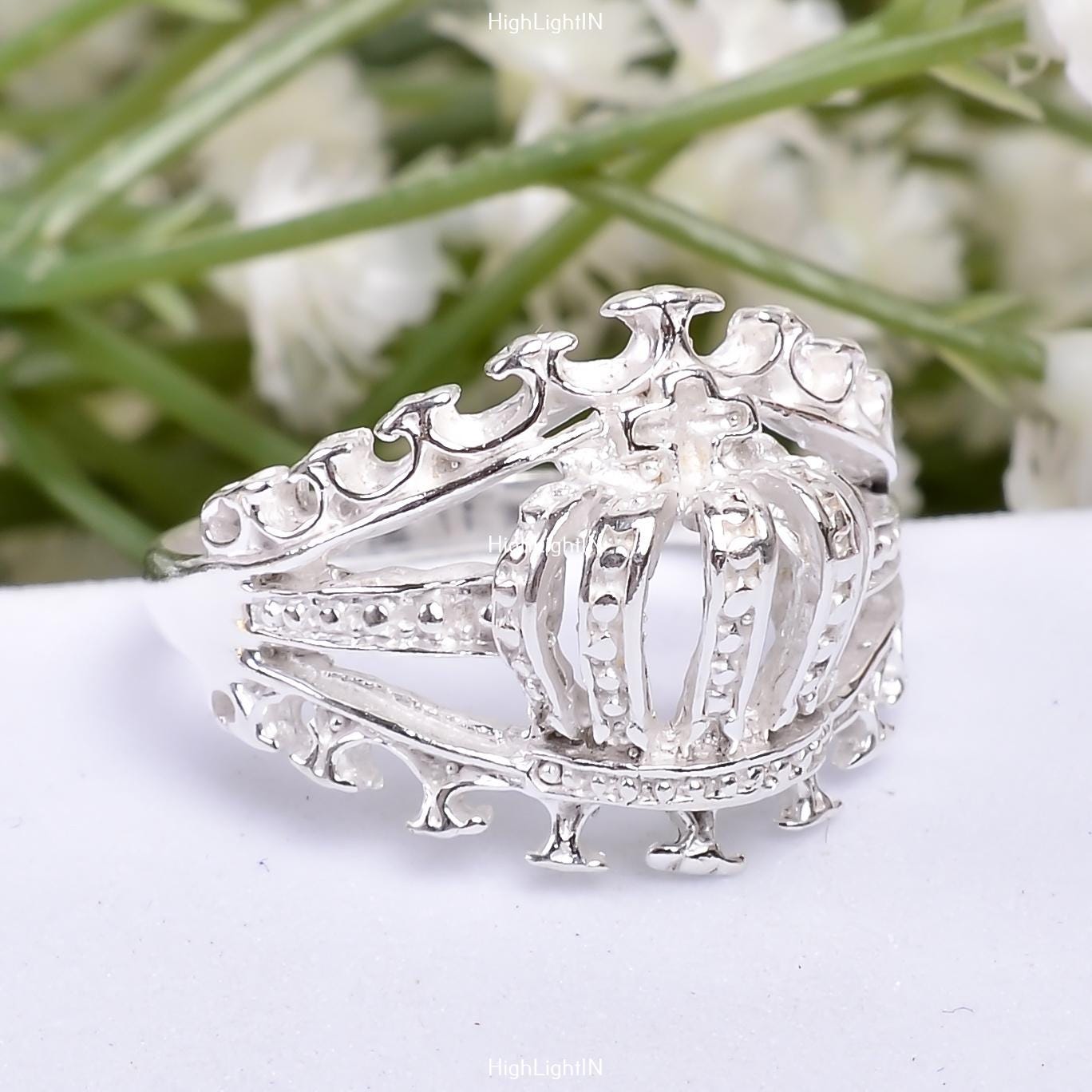 Crown Silver Ring | 925 Sterling Silver Ring | Handcrafted Ring | Boho ...