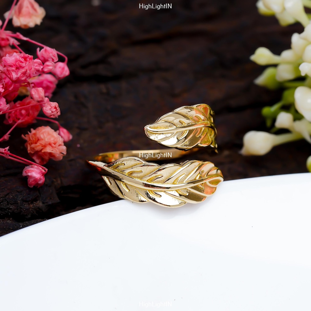 925 Sterling Silver Ring | Dainty Ring | Leaf Ring | Floral Silver Ring | Statement Ring | Solid ...