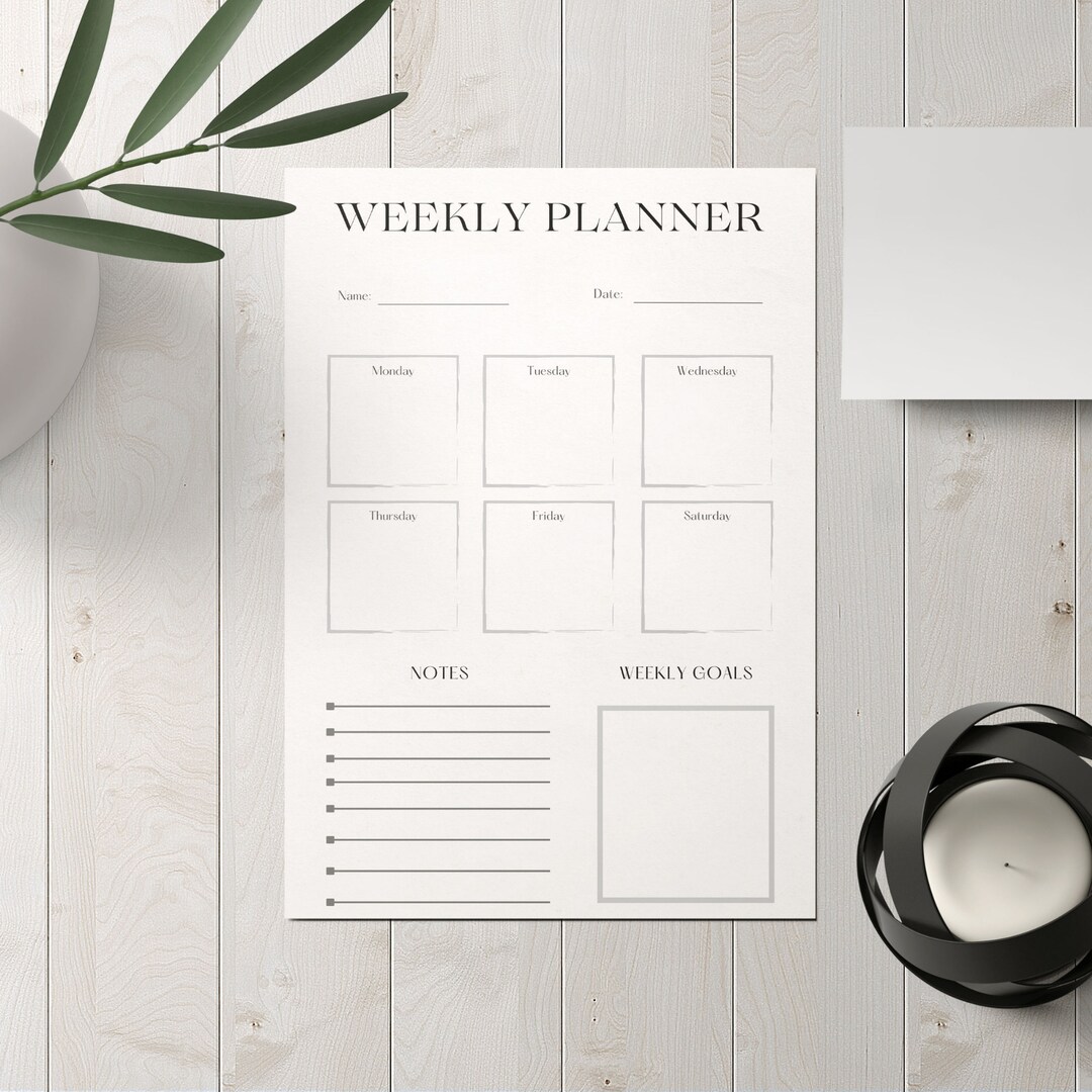 Weekly Planner Printable Weekly Planner Printable Planner Weekly ...