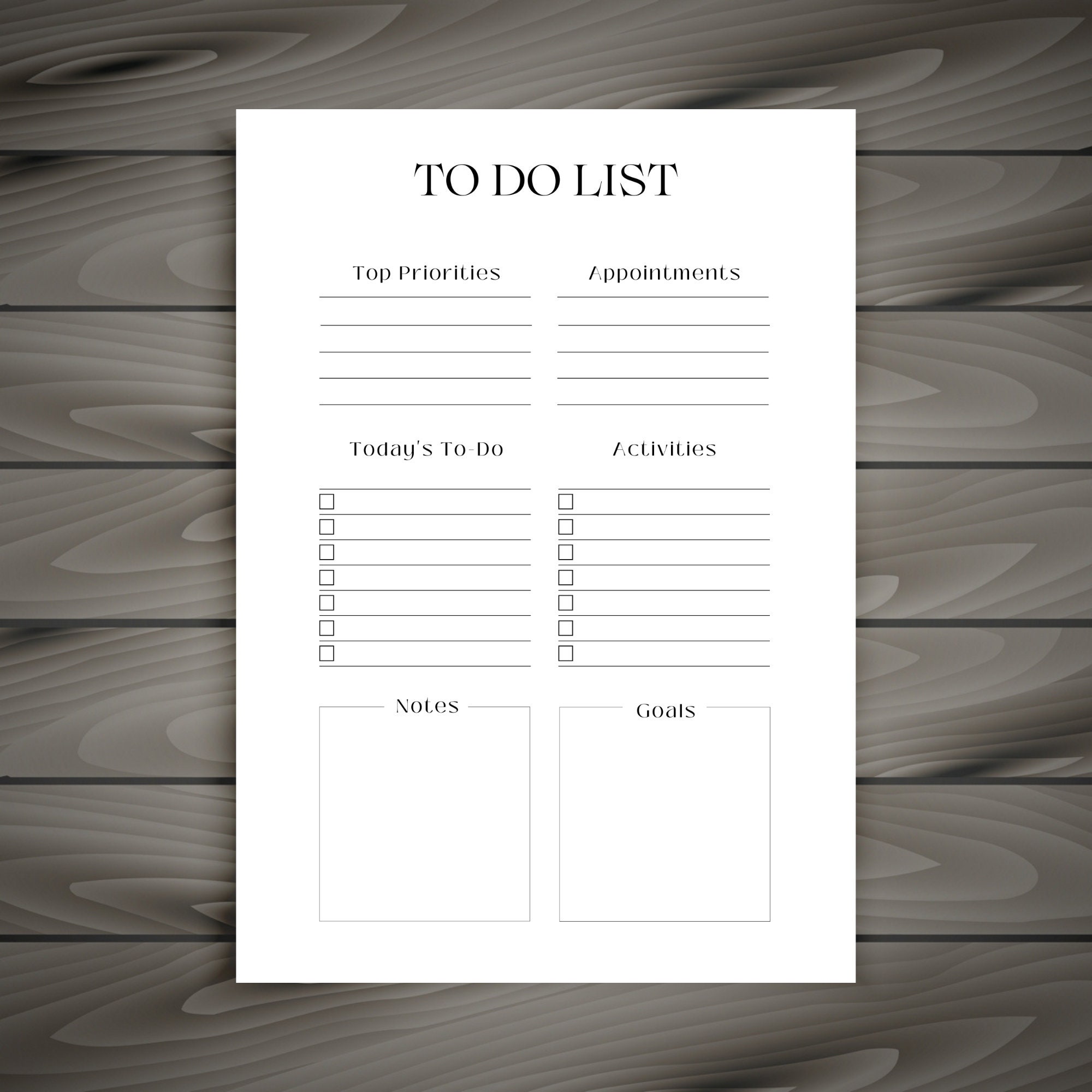 To-do List Printable, Simple Tasks List, Productivity Planner, A4/A5/US ...