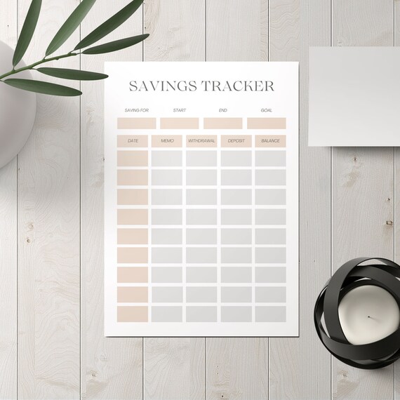 Printable Budget Planner Savings Tracker Savings Goal - Etsy