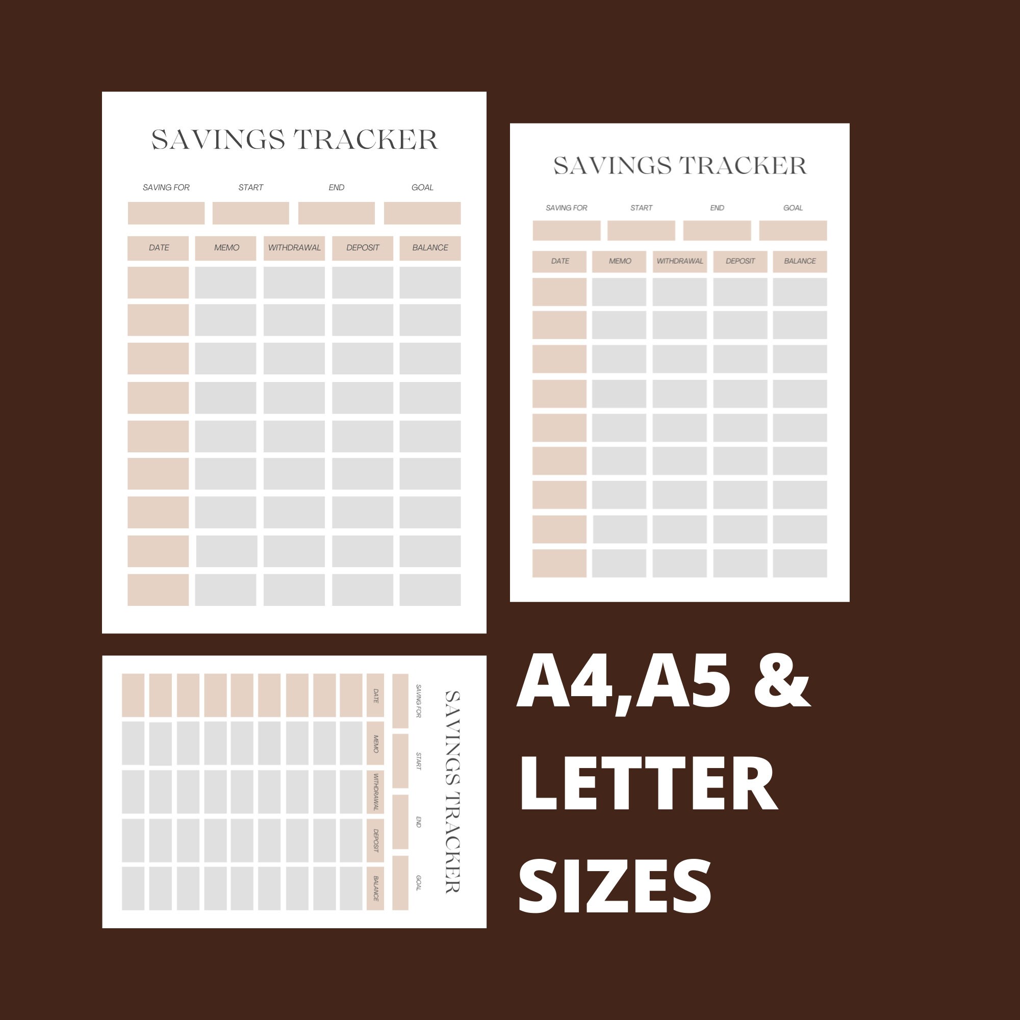 Printable Budget Planner, Savings Tracker, Savings Goal, Savings Sheet ...