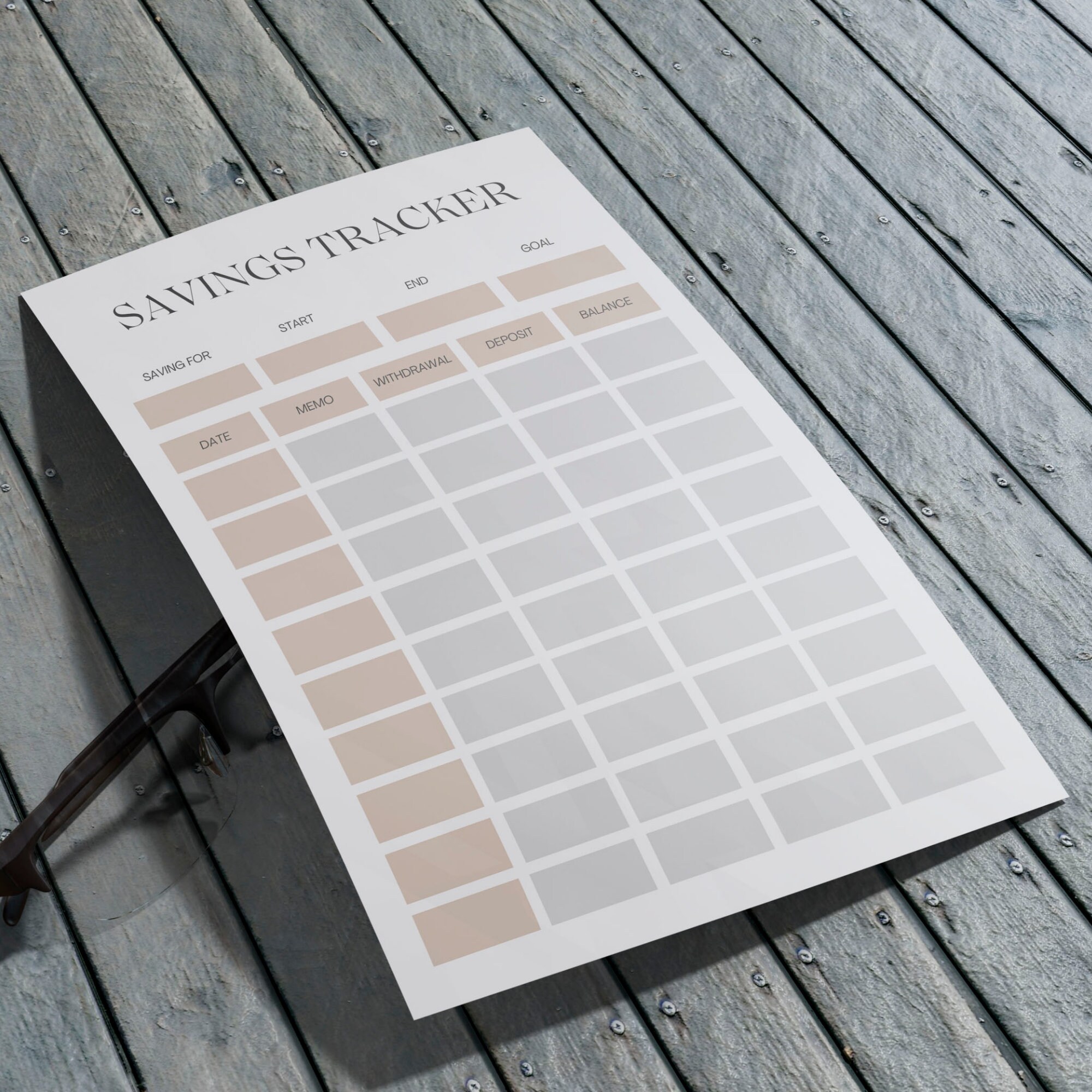 Printable Budget Planner, Savings Tracker, Savings Goal, Savings Sheet ...