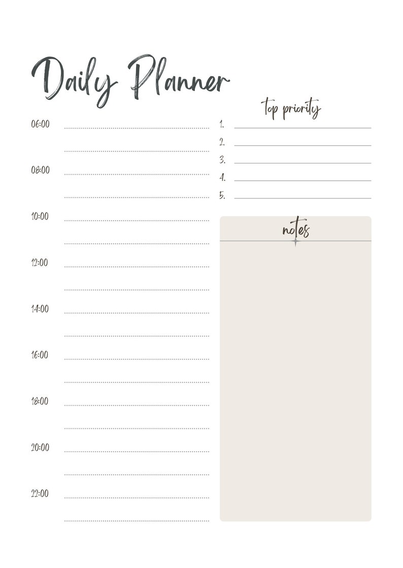 Daily Schedule Planner Daily Schedule Template Day Schedule Template ...