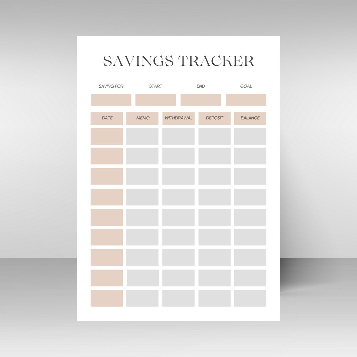 Printable Budget Planner, Savings Tracker, Savings Goal, Savings Sheet ...