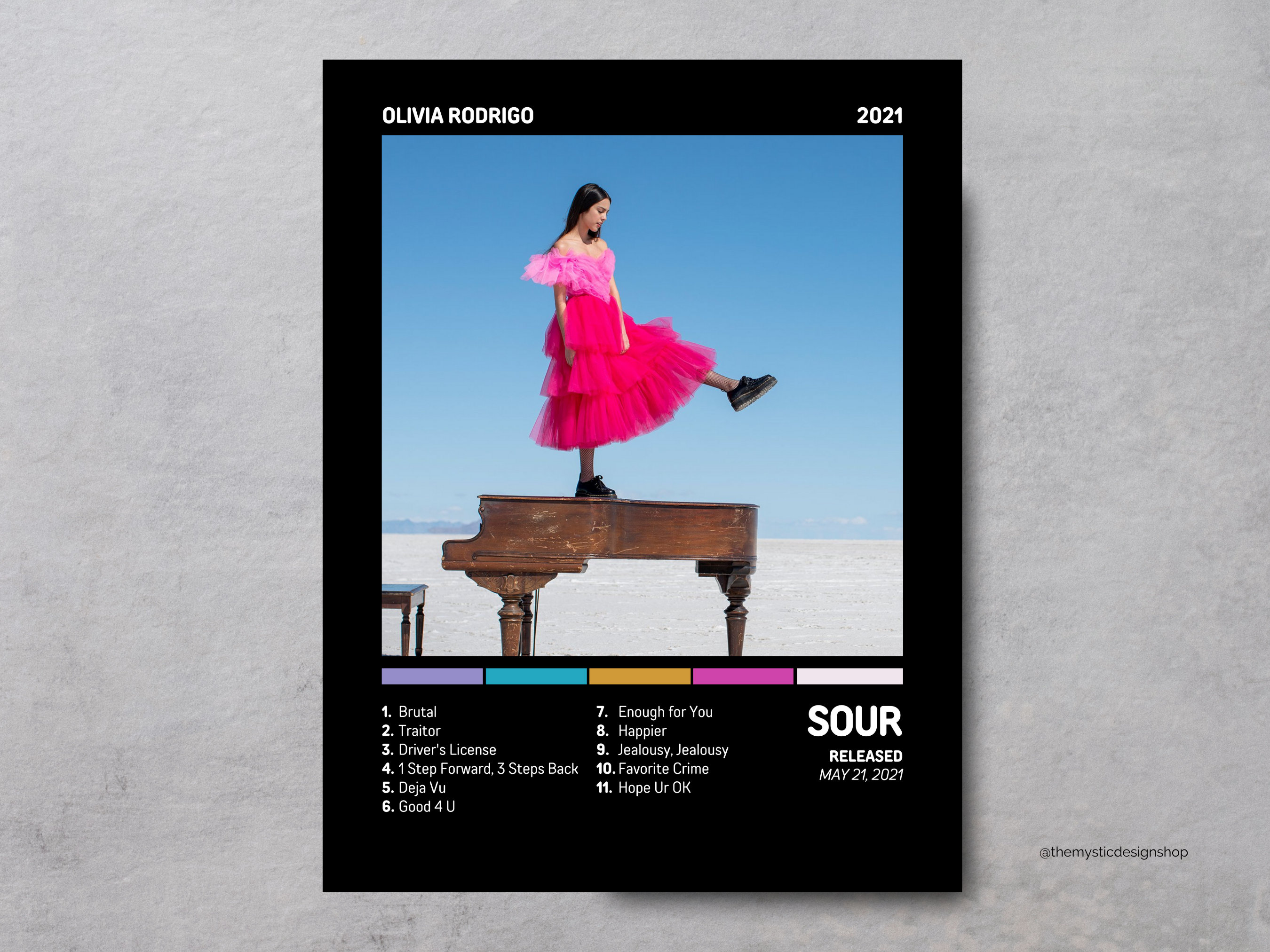 Sour Poster/ Olivia Rodrigo Album Poster, Olivia Rodrigo Fan Gift ...