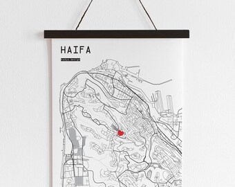 Haifa Map - Etsy