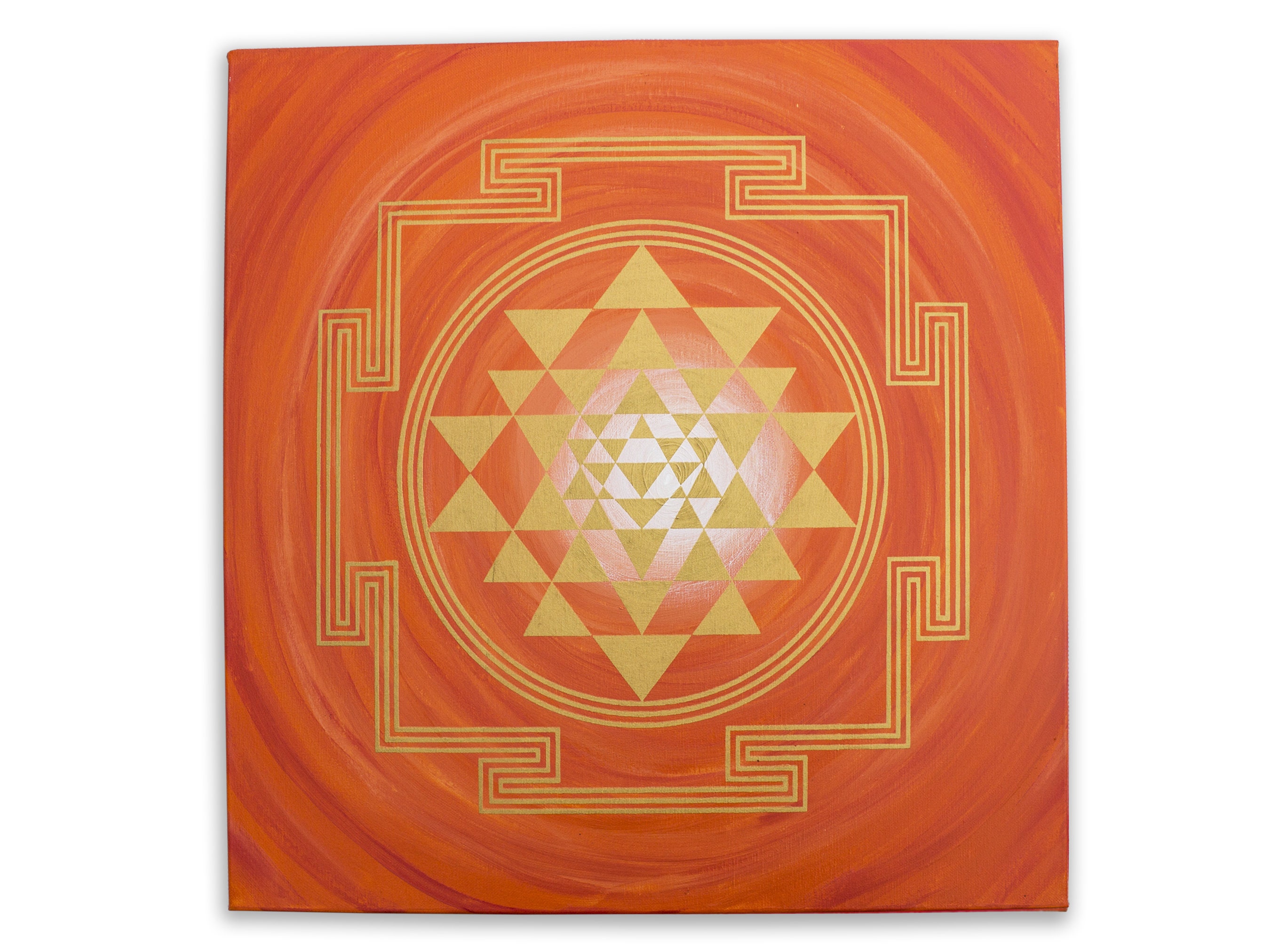 Sri Yantra Wall Art • Handmade Mandala Painting • Sacred Geometry ...