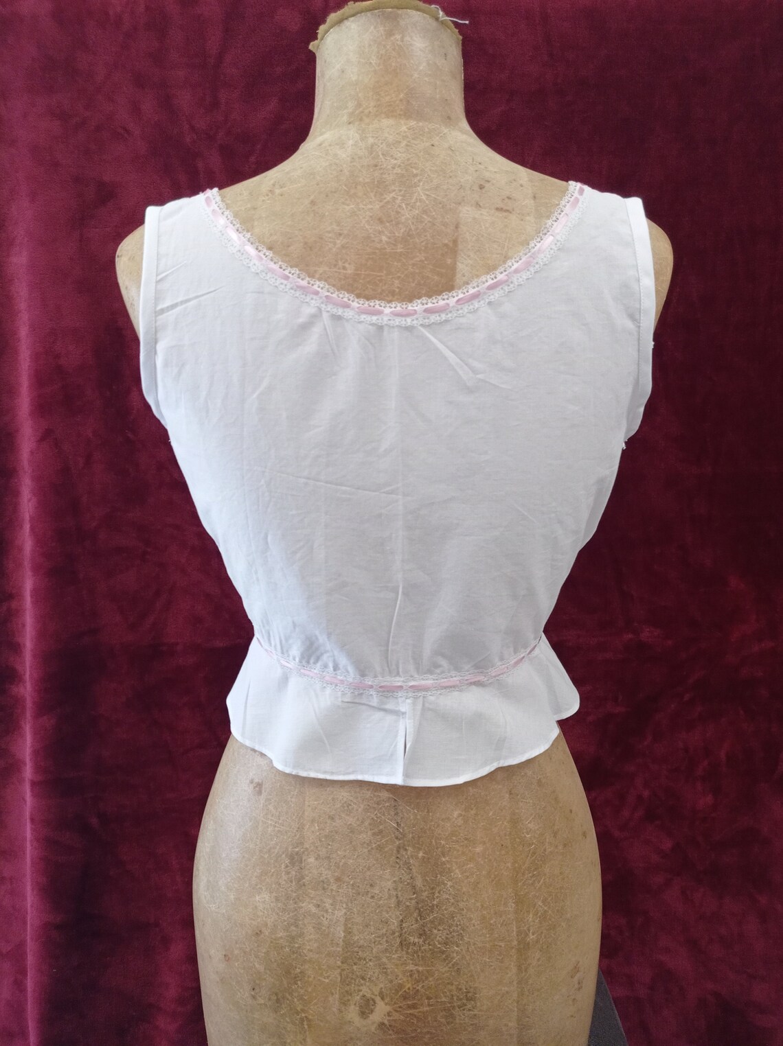 Edwardian Corset Cover - Frilly Late Victorian Camisole - Historical ...