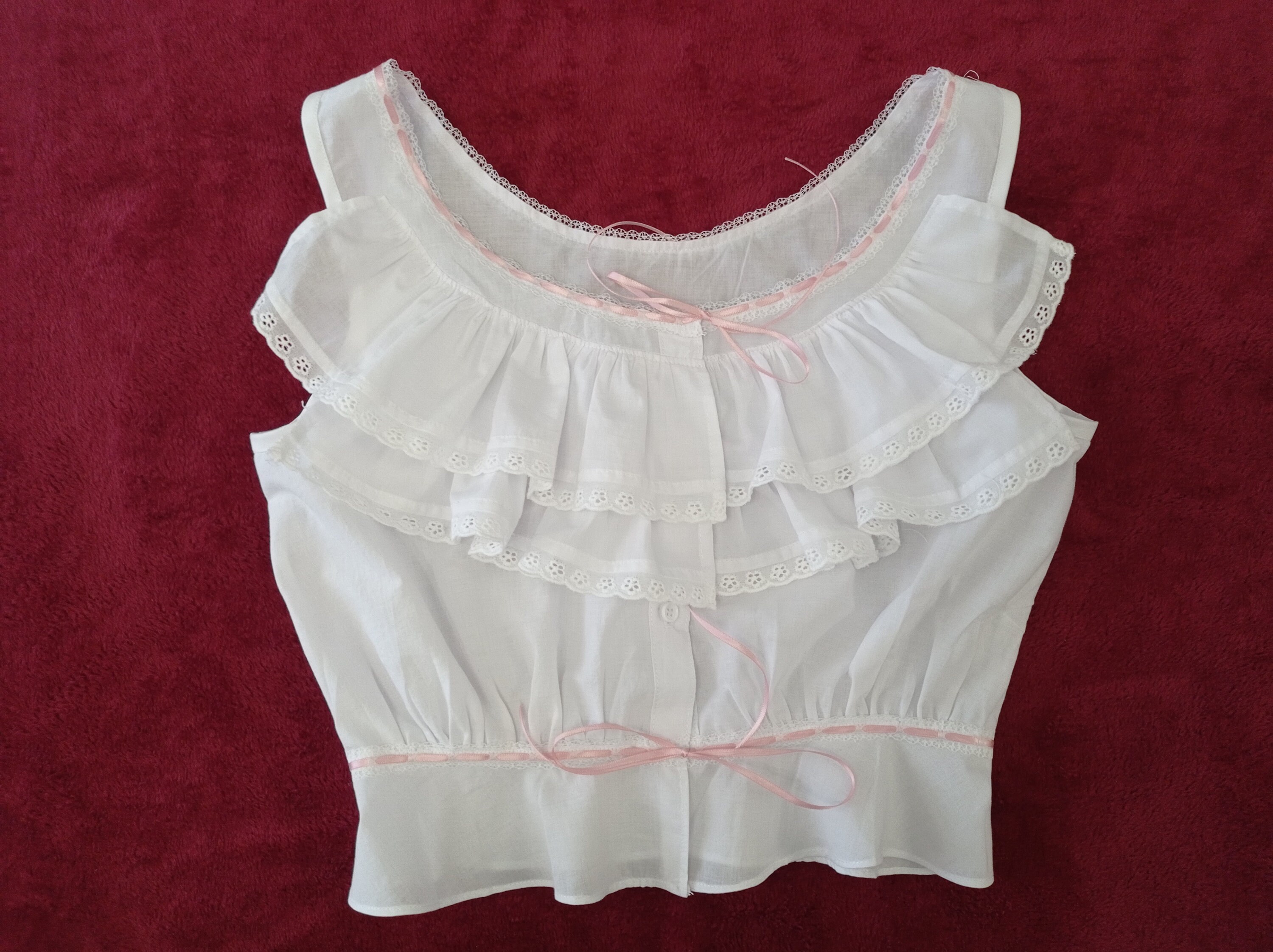 Edwardian Corset Cover - Frilly Late Victorian Camisole - Historical ...