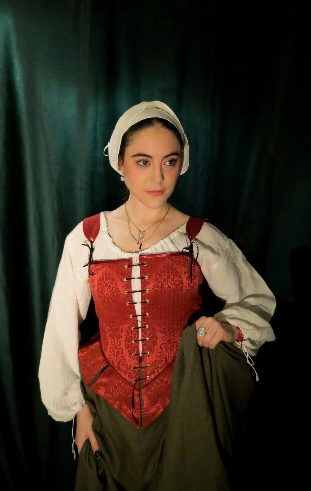 Tudor Bodies, Elizabethan Damask Corset - Elizabeth Vernon Style Stays ...