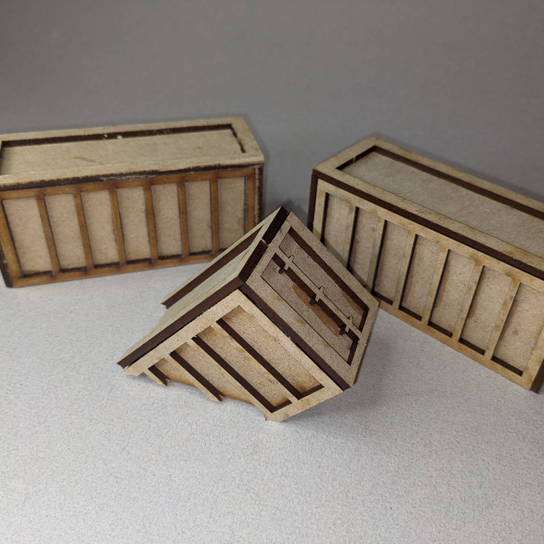 Laser Cut File Shipping Containers 3 Styles SVG Lightburn - Etsy