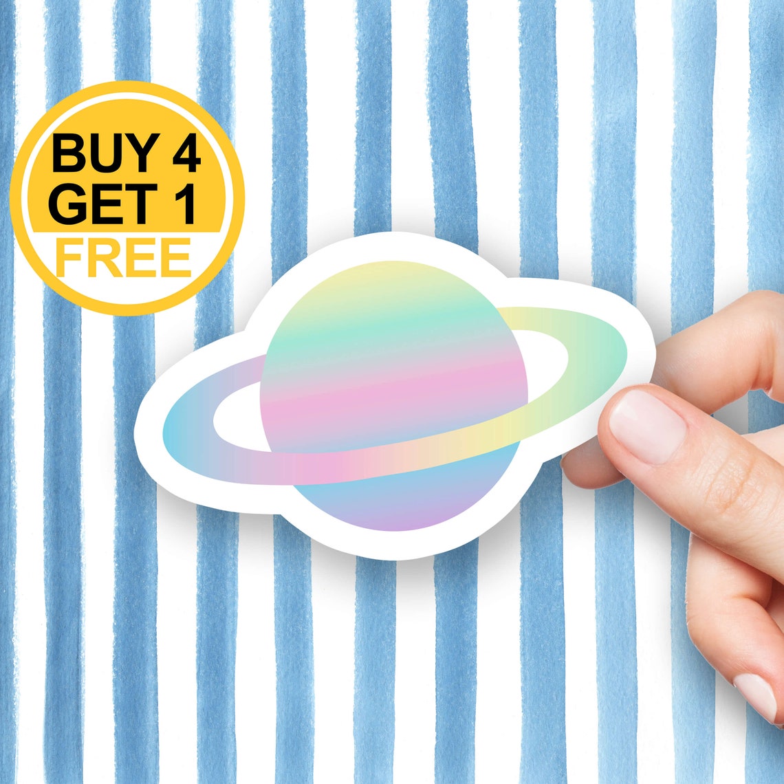 Planet Sticker Saturn Sticker Fun Planet Stickers Laptop | Etsy