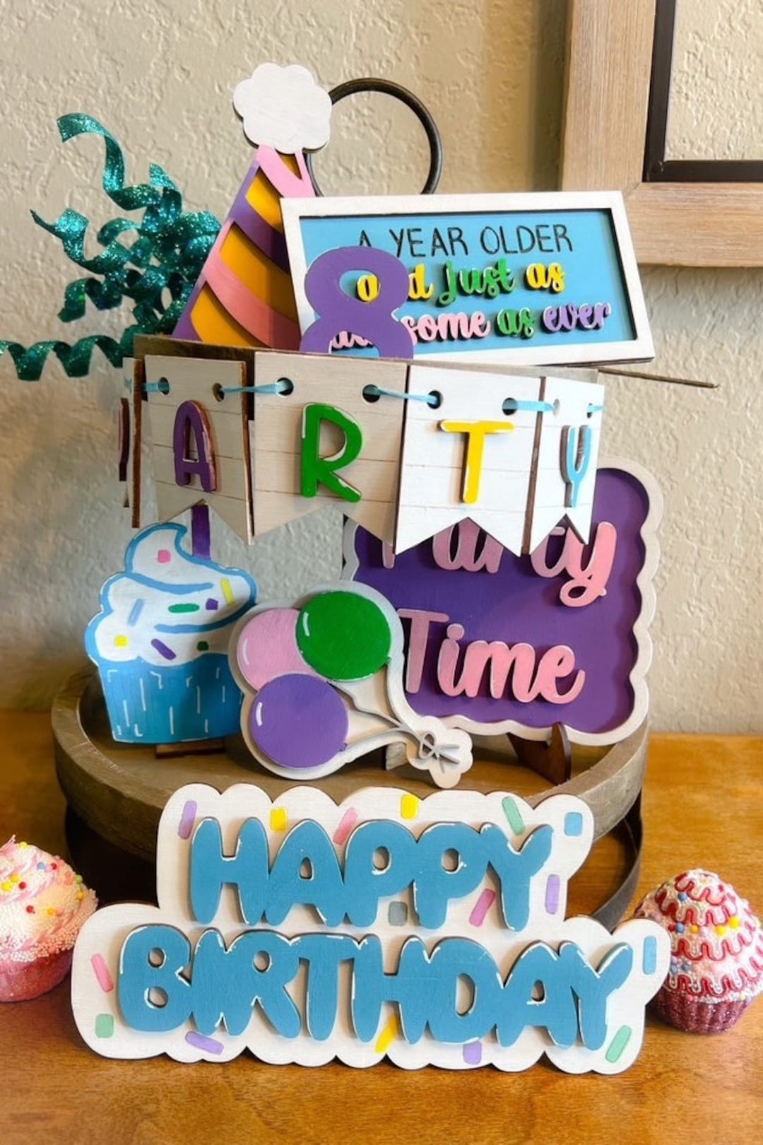 Birthday Tier Tray - Birthday Mini Signs - Birthday Decor - Signs - Etsy
