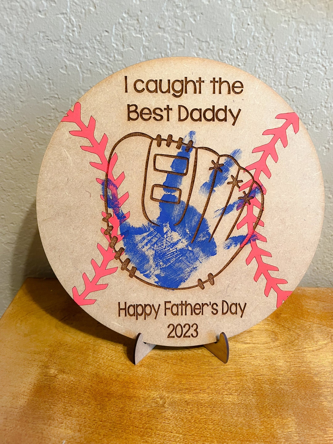 Baseball Fathers Day Gift - I Caught the Best Daddy - Personalized Gift ...