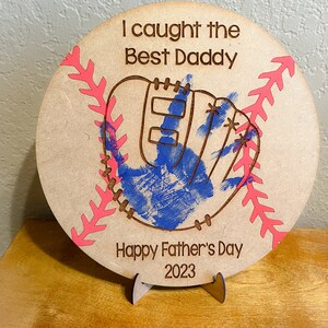 Baseball Fathers Day Gift - I Caught the Best Daddy - Personalized Gift ...