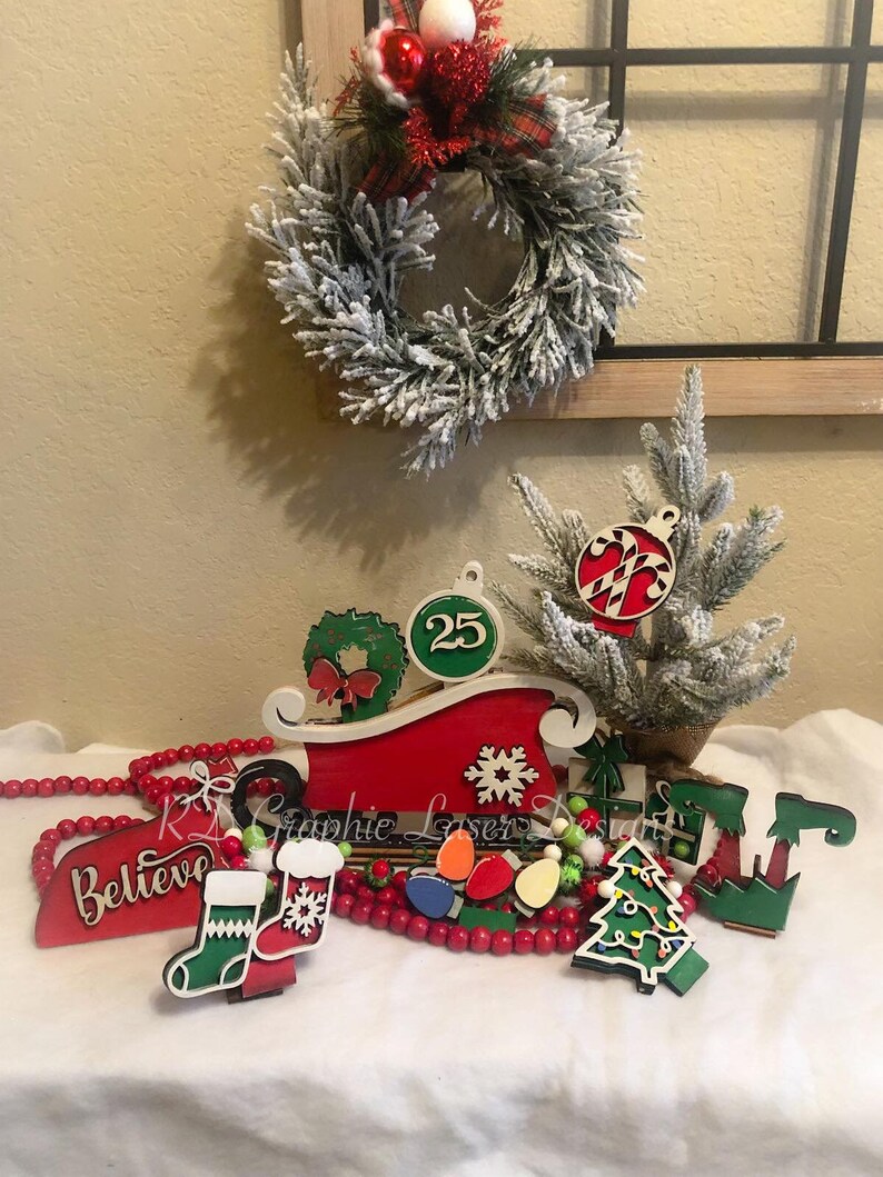 Sleigh Christmas Countdown Sign Christmas Countdown - Etsy