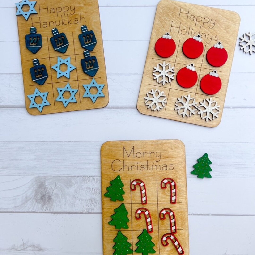 Christmas Tic Tac Toe - Shelf Helper Game - Christmas Game - Tic Tac ...