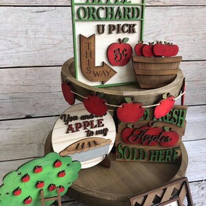 Apple Tiered Tray Set- Apple Decor - Fall Tiered Tray - Apple Orchard ...