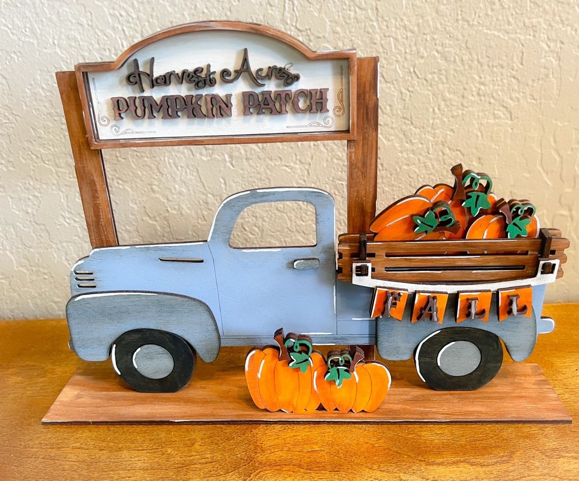 Fall Pumpkins Interchangeable Decor Truck - Etsy