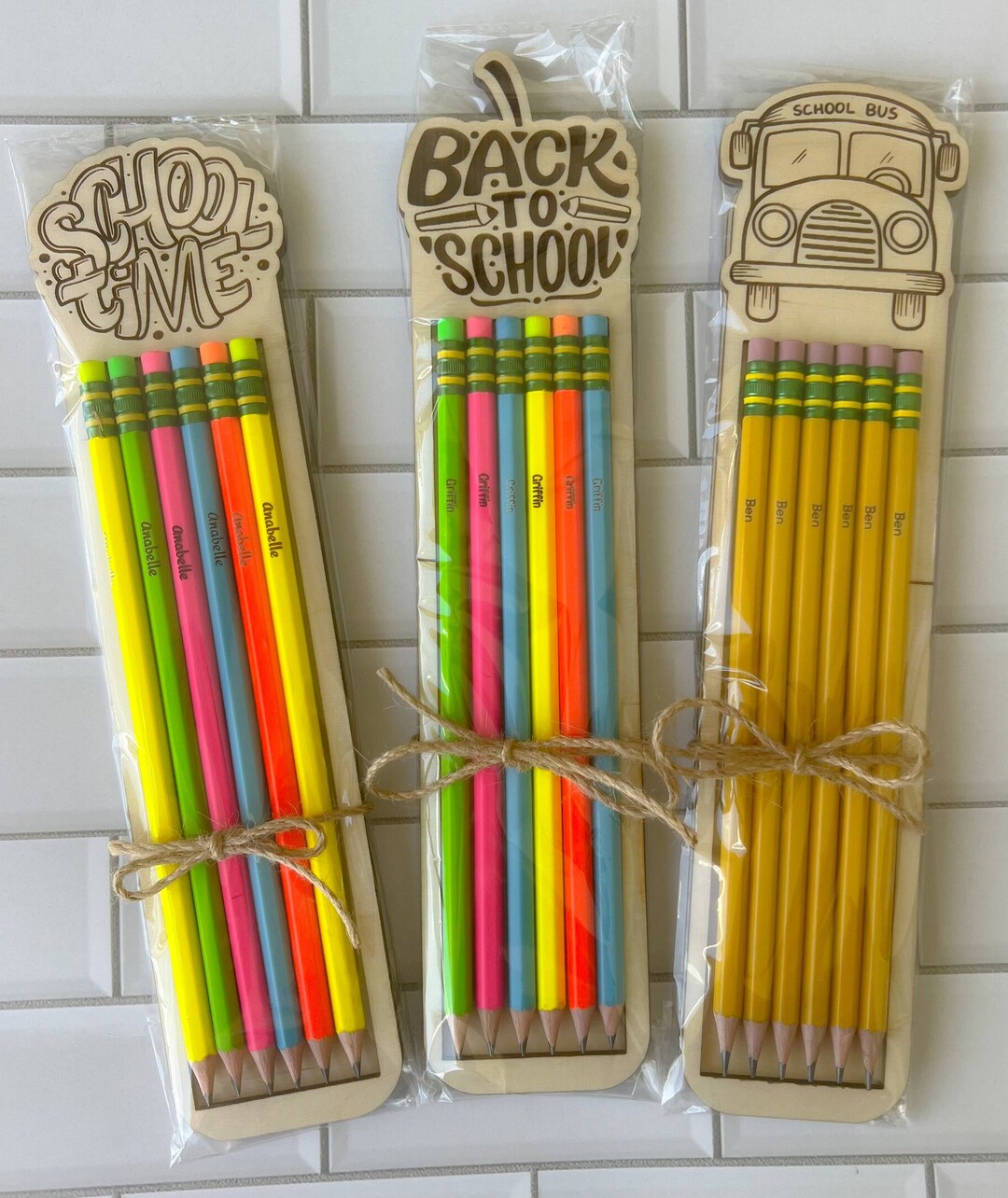 Personalized Pencil Set - 6 Personalized Pencils - Engraved Pencils ...