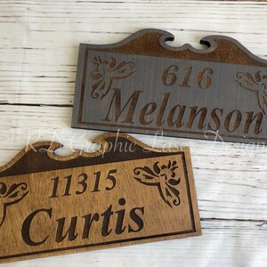 Personalized Wood Address Monogram Sign Arched Address Sign Custom Wood ...