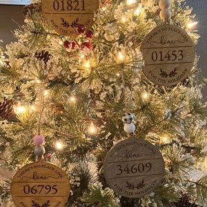 Zip Code Ornament - Laser Cut Wood Christmas Ornament - Rustic Decor ...
