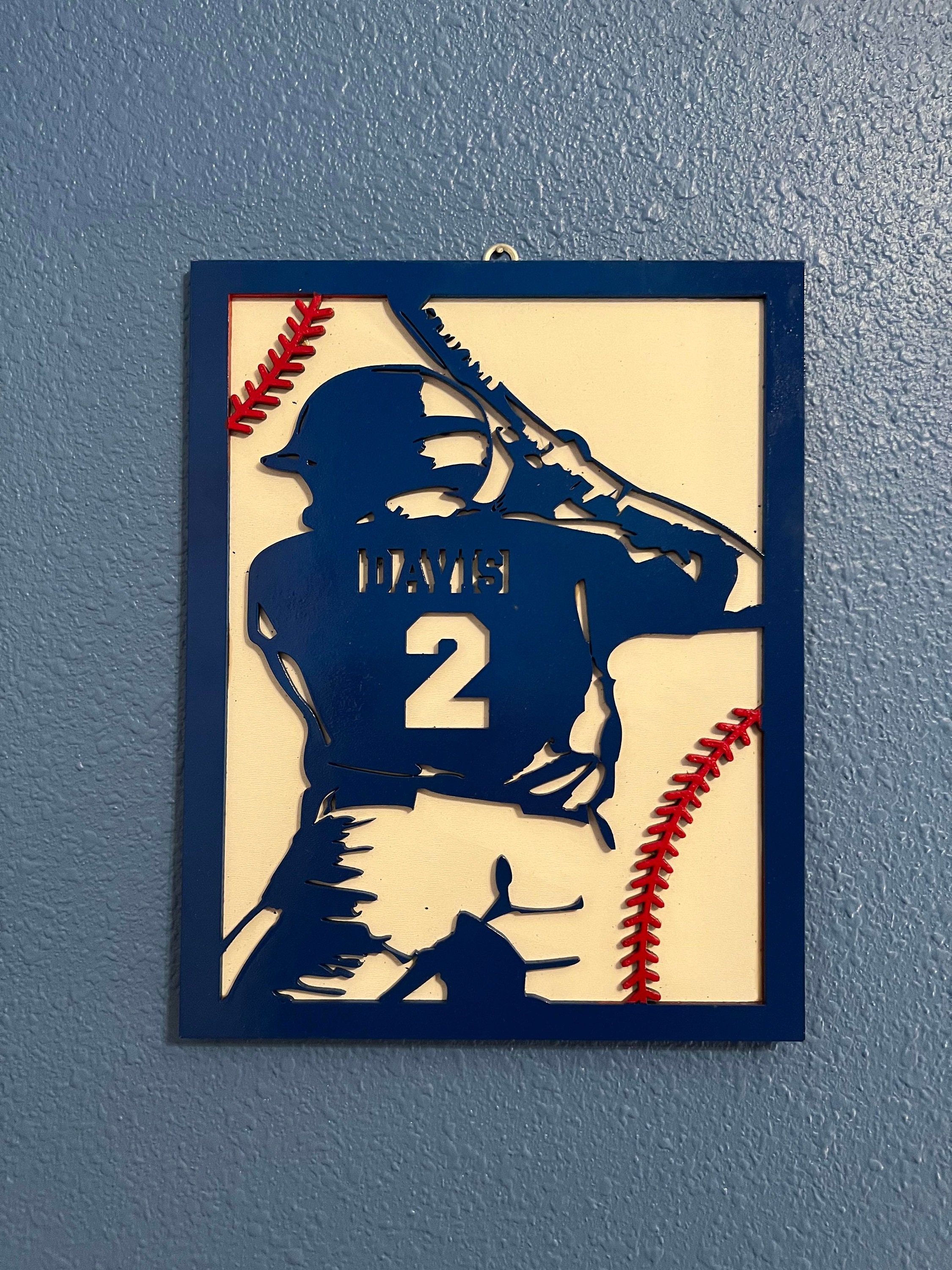 Letrero Personalizado De Béisbol Silueta De Béisbol Etsy México