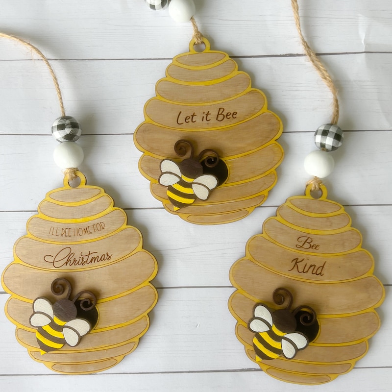 Honey Bee Ornaments - Etsy