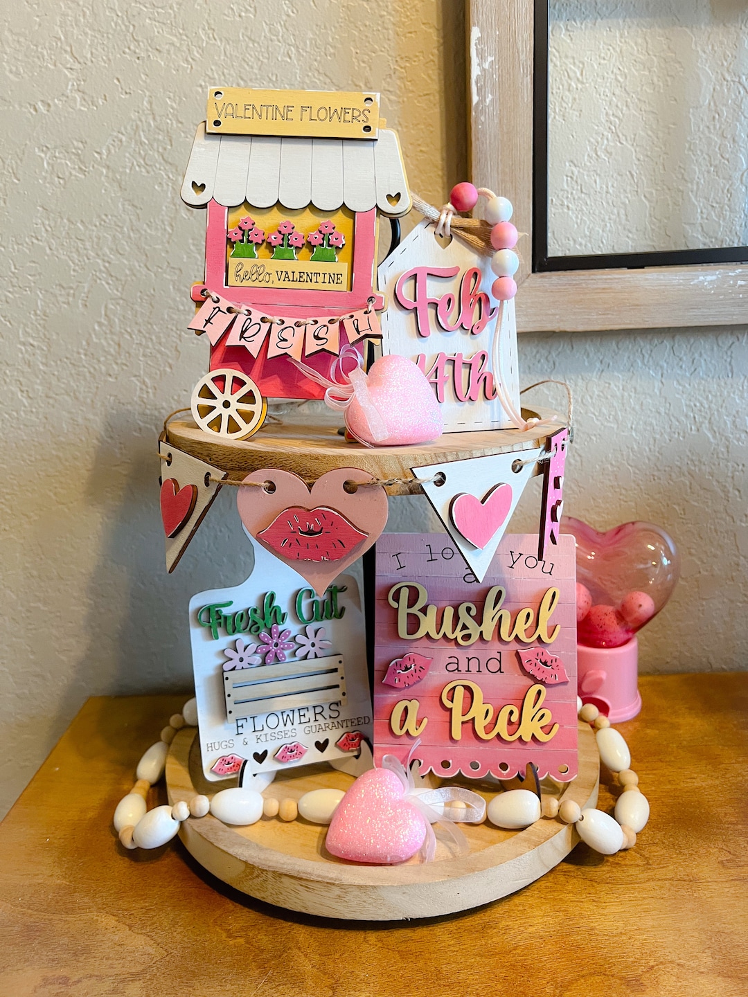 Valentine Tiered Tray Bundle - Bushel and a Peck - Farmhouse Valentine ...