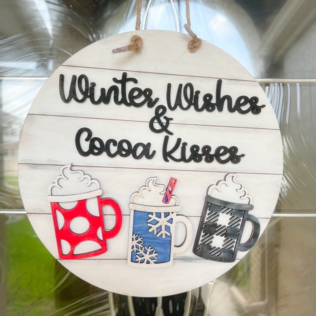 Hot Cocoa Door Hanger - Christmas Door Hanger - Door Hanger - Wall ...