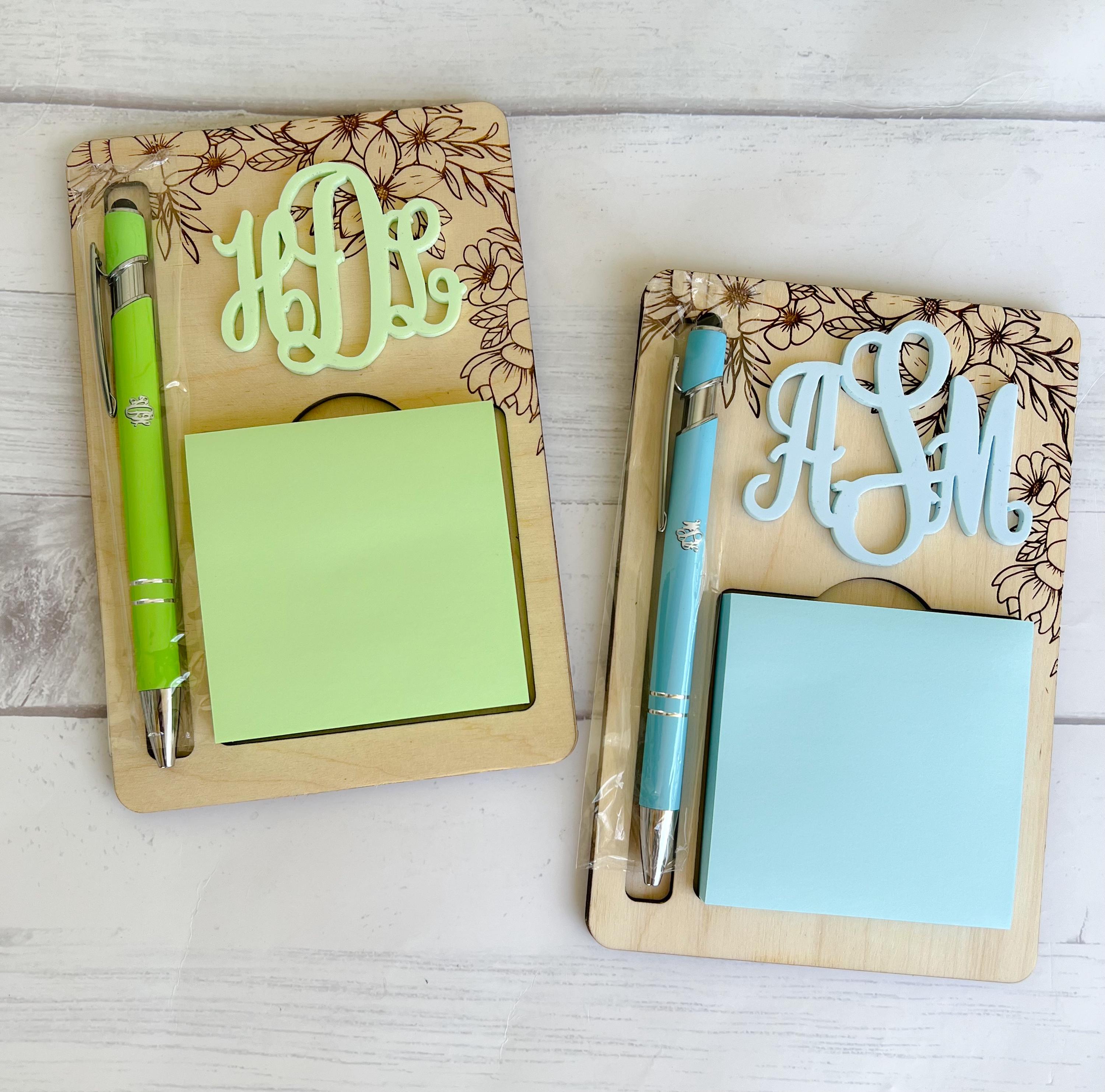 Teacher Sticky Pad Note Holder - Personalized Note Holder - Monogrammed ...