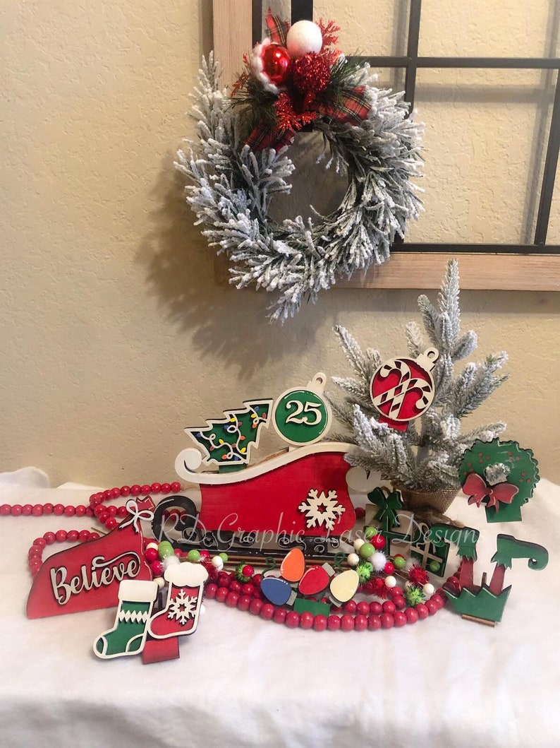 Sleigh Christmas Countdown Sign Christmas Countdown - Etsy